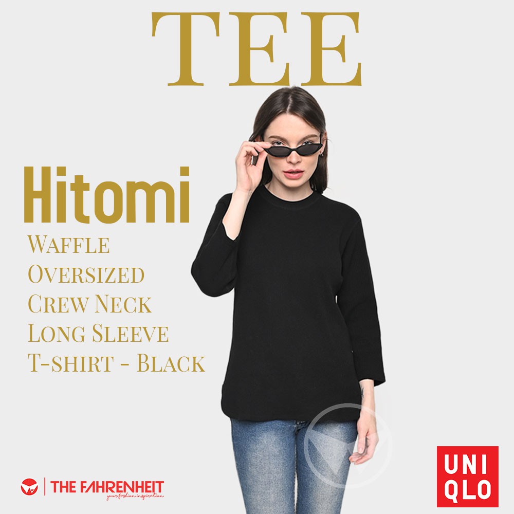 Jual SOLDOUT-The-Fahrenheit Hitomi Uniqlo Waffle Oversized Crew Neck ...