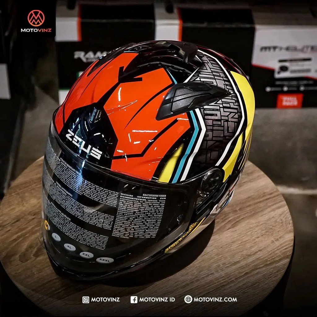 Jual Helm Modular Zeus 613C Black All Varian Original | Shopee Indonesia