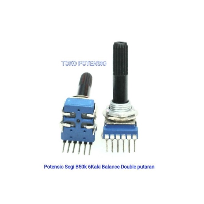 Jual POTENSIO SEGI B50K 6KAKI BALANCE DOUBLE PUTARAN | Shopee Indonesia