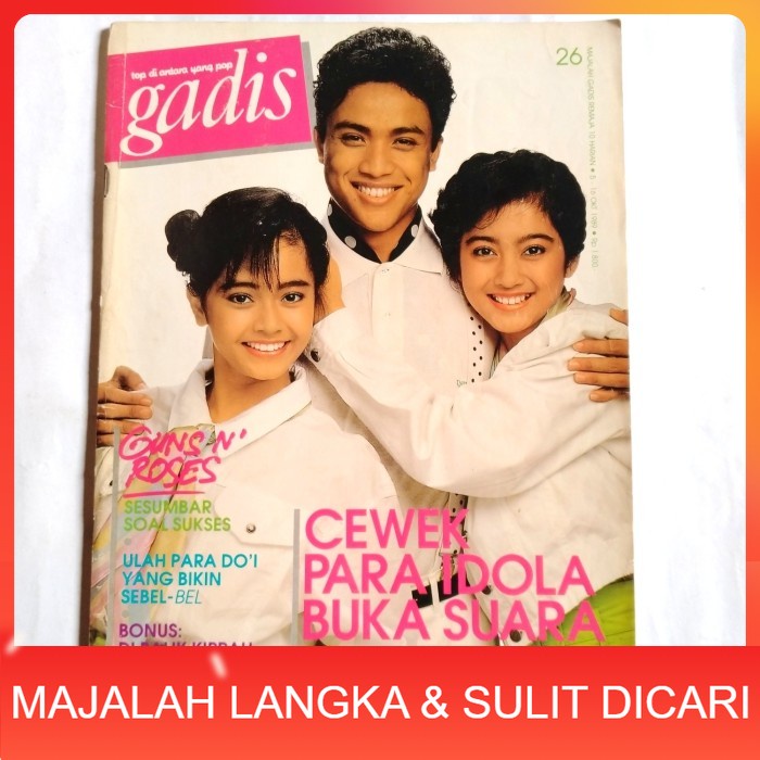 Jual Majalah GADIS No.26 Okt 1989 Cover DESY RATNASARI DESE YUSUF WINA Langka | Shopee Indonesia