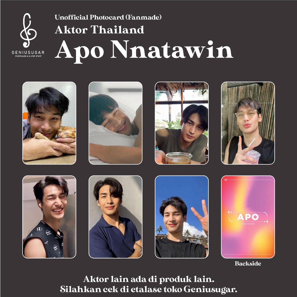 Jual [AKTOR THAILAND] PHOTOCARD APO NNATAWIN FANMADE | Shopee Indonesia