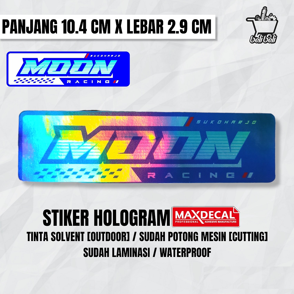 Jual stiker moon racing terbaru / stiker hologram / stiker racing ...