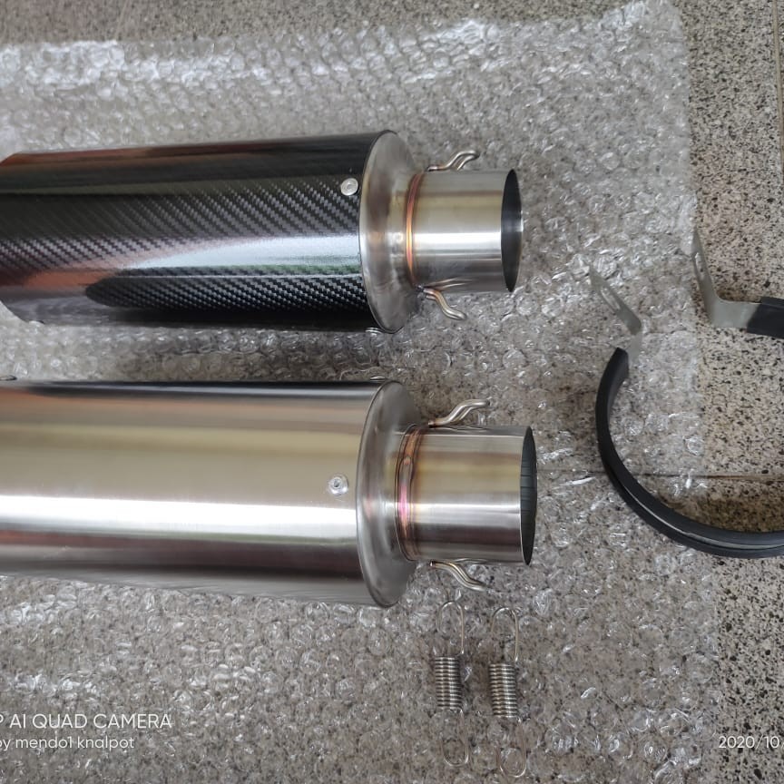 Jual knalpot custom botor NO MERK bahan stainless inlet 50 mm - Hitam ...