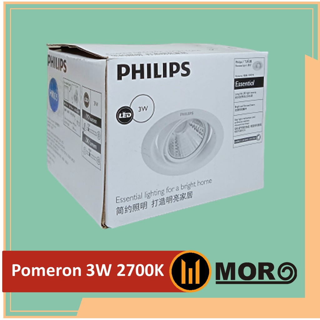 Jual LAMPU DOWNLIGHT LED PHILIPS POMERON 3W 5W 7W RECESSED SPOT LIGHT ...