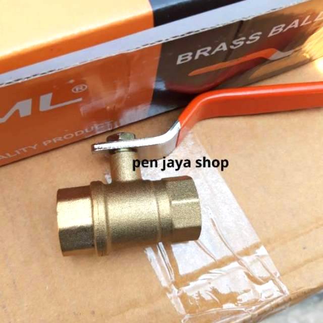 Jual STOP KRAN KUNINGAN/BALL VALVE KUNINGAN/ STOP VALVE 1/2 INC | Shopee Indonesia