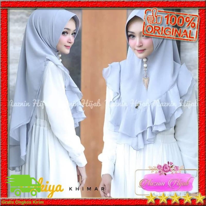 Jual KHIMAR PET KOMBI 2 TONE YARA INSTAN KOMBINASI RUFFLE REMPEL SUSUN ...