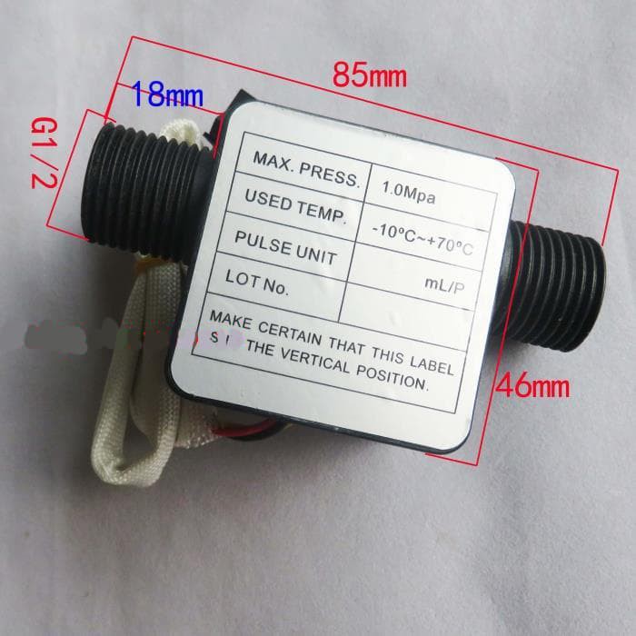 Jual AICHI Water Flow Sensor 1/2" Liquid Flow Sensor Aichi 1/2 Inchi ...