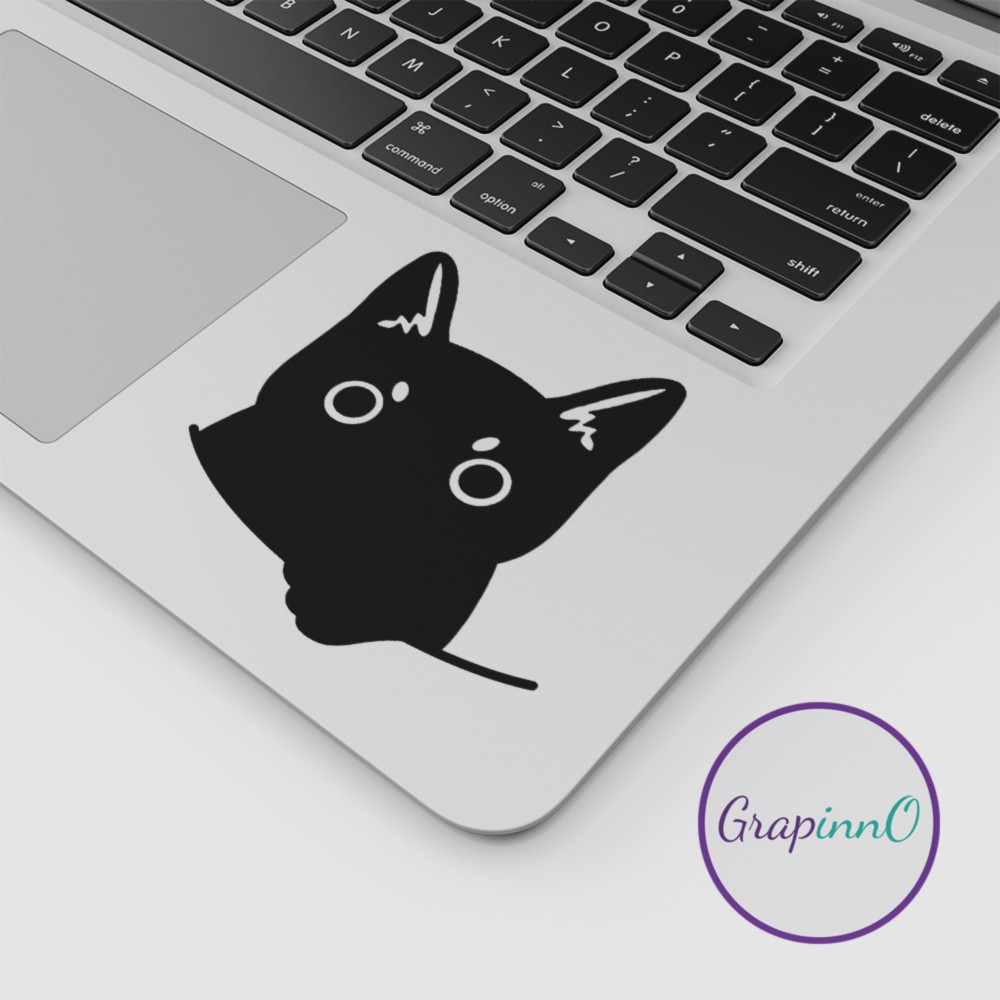 Jual Decal Sticker Black Cat Kucing Hitam Trackpad Stiker Laptop ...
