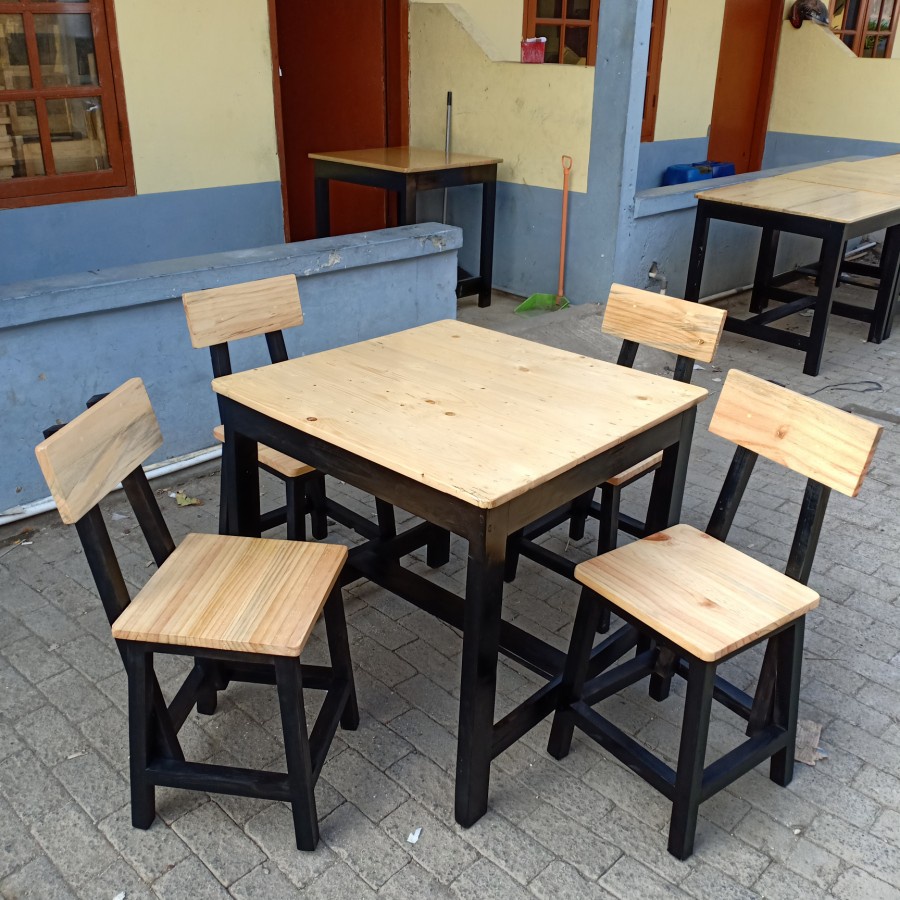Jual Meja cafe/meja resto/kursi cafe/kursi makan/meja makan/meja dan kursi | Shopee Indonesia