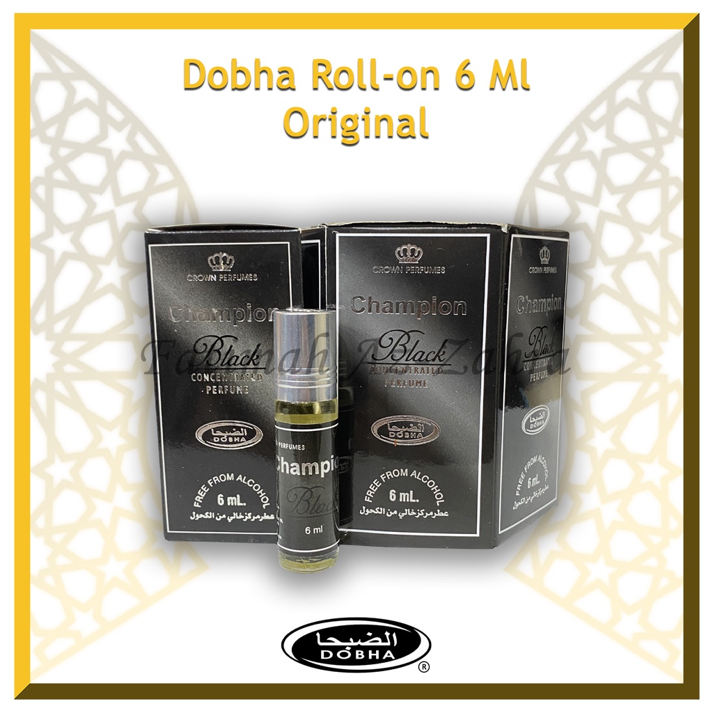 Jual Parfum DObha NOn Alkohol 6 ml Roll on Champion Black | Shopee ...