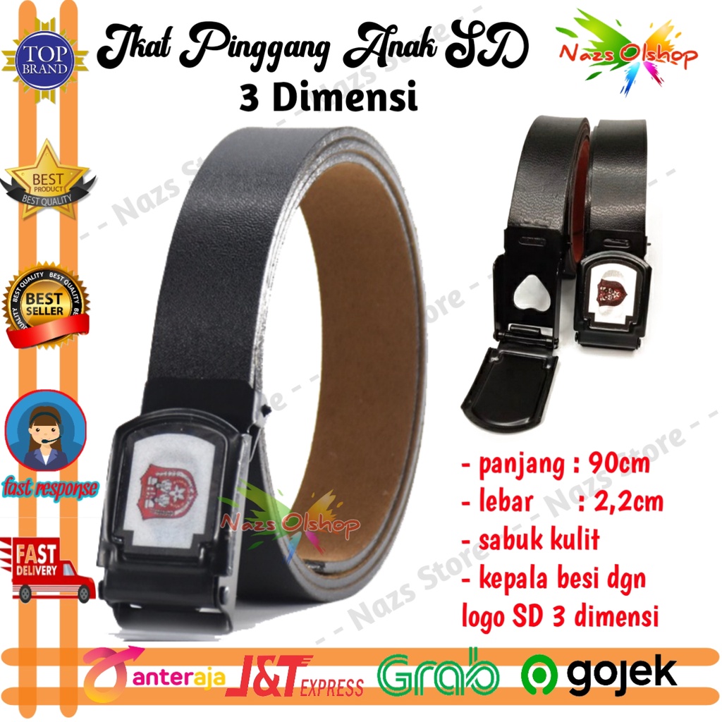 Jual Gesper Ikat Pinggang Anak Sekolah Dasar SD Bahan Kulit Logo 3 ...