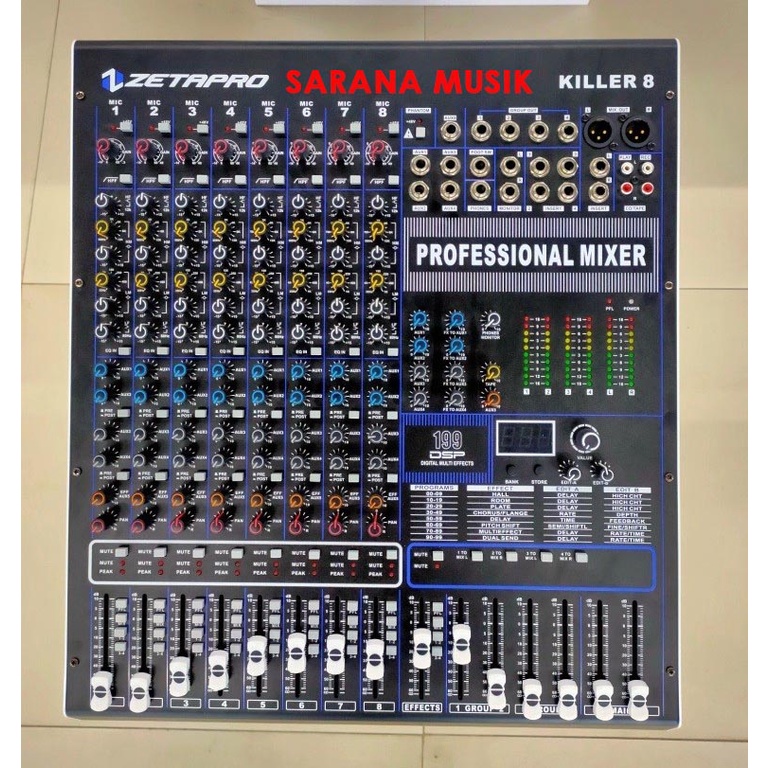 Jual Mixer Zetapro Killer-8 Original 8 Channel Zetapro Killer8 Killer 8 ...