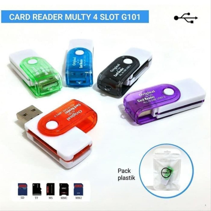 Jual CARD READER MULTI 4in1 SLOT USB ADAPTER MICRO SD TO USB | Shopee ...