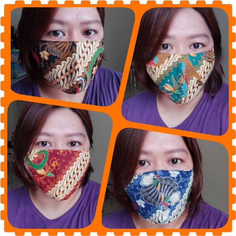 Jual Masker Kain 2 Lapis Motif Batik HIJAB/BIASA | Shopee Indonesia