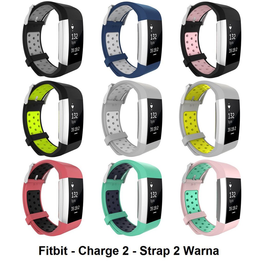 Jual Fitbit Charge 2 - Strap Silikon Nike 2 Warna Silicone Rubber Band ...