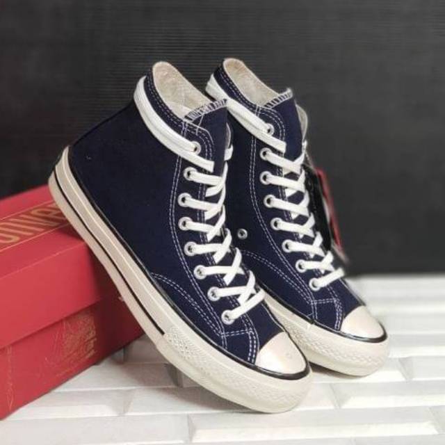 Jual OBRAL SEPATU CONVERSE 70S HIGH CHUCK TAYLOR NAVY WHITE 36-43 ...