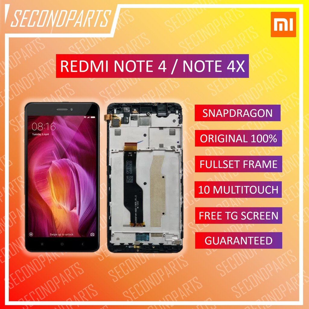 Jual LCD FULLSET FRAME XIAOMI REDMI NOTE NOTE 4 NOTE 4X SNAPDRAGON ...