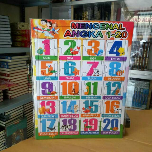 Jual Puzle / Puzel / Puzzle Angka uk Besar belajar mengasah otak anak ...