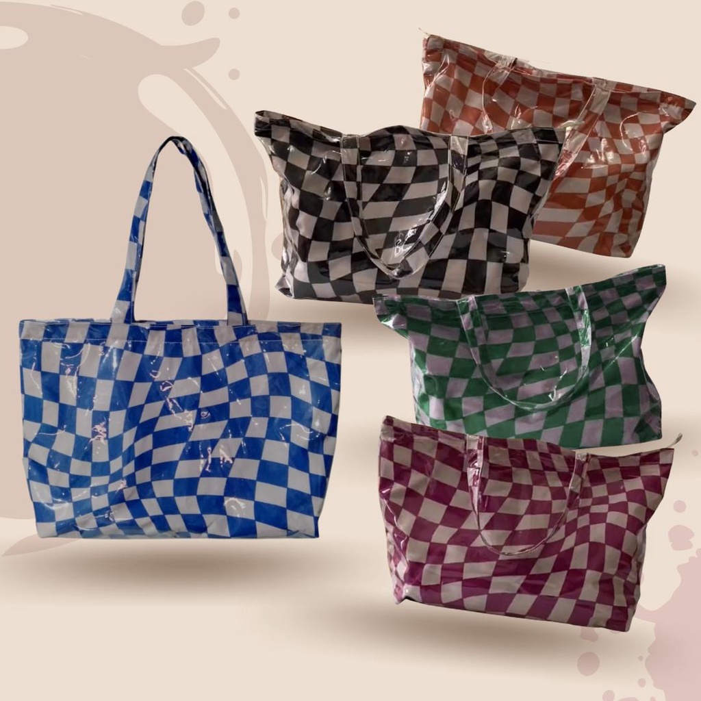 Jual Fassystore Totebag Checkerboard | Totebag Kampus | Tas Sekolah ...