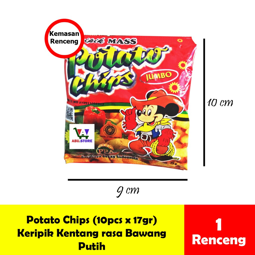 Jual Golden / Potato Chips Renceng 10pcs Keripik Kentang Rasa Bawang ...
