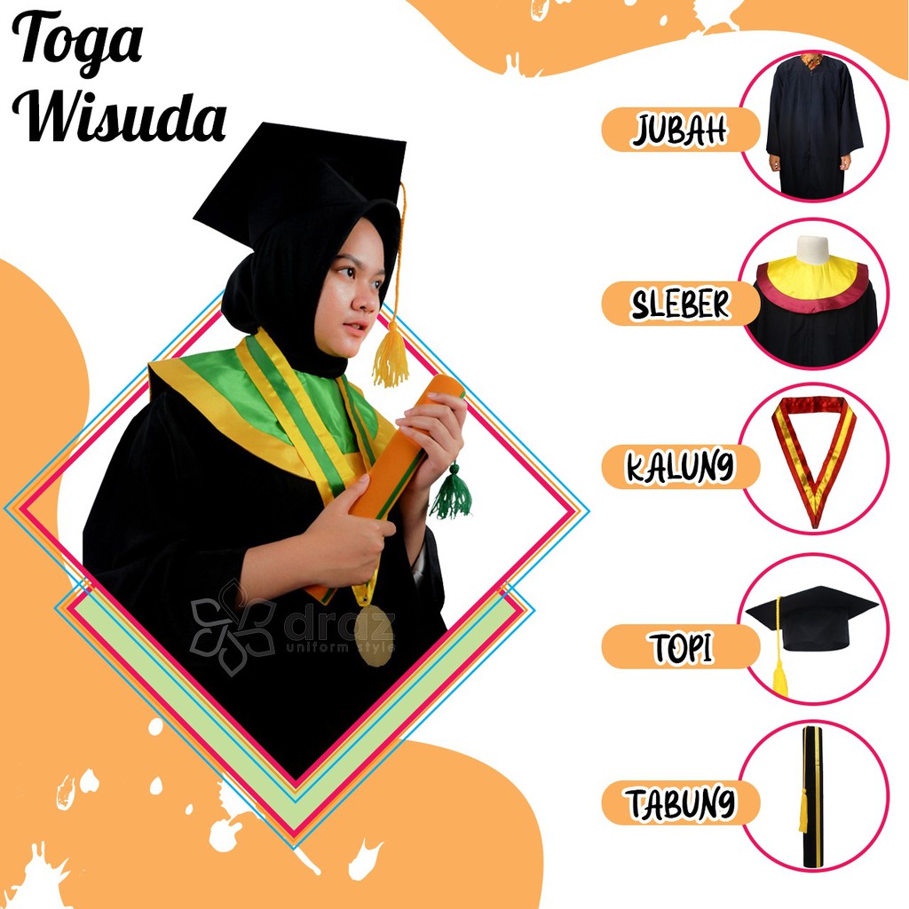 Jual RPS - Paket Baju Jubah Toga Wisuda Pria Dan Wanita Dewasa Bestway ...