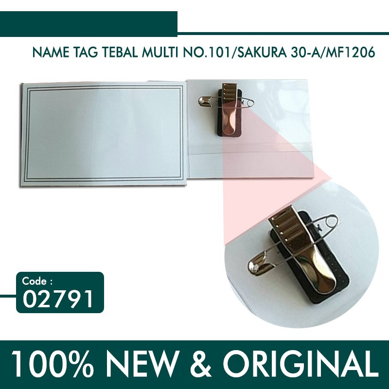 Jual Name Tag Multi / Tanda Peserta Peniti + Jepit Buaya | Shopee Indonesia