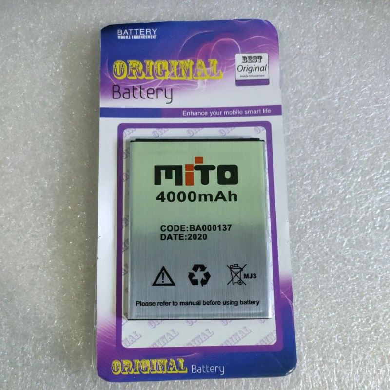 Jual BATERAI BATTERY BATRE MITO BA000137 BA00137 MITO A62 MURAH BAGUS ...
