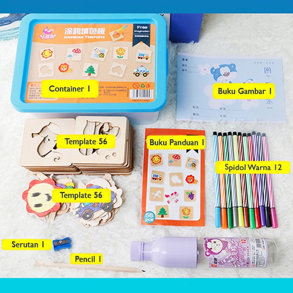 Jual Educationshop Mainan Edukasi Draw Template Container | Shopee ...