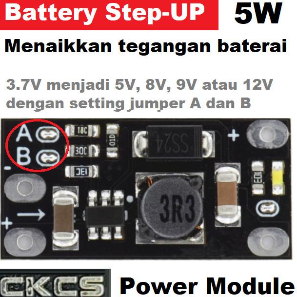 Jual Modul Mini DC Step-Up Boost Converter Baterai Lithium 18650 3.7V ...