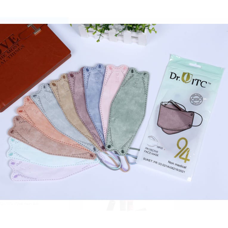 Jual [ MIX KF94 ] MASKER KF 94 SUDAH MIX WARNA 1 PACK ISI 10 4 PLY ...