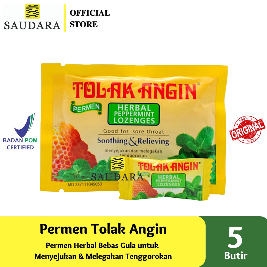 Jual Tolak Angin Permen Mint Bebas Gula 5's, Tolak Angin Permen 5's ...