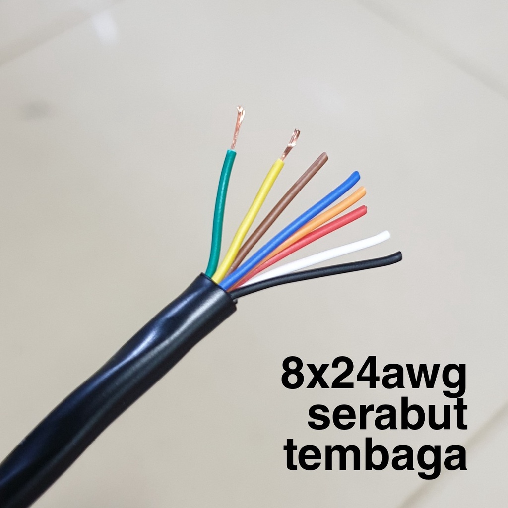 Jual Kabel isi 8, Kabel AWG 24 ( 8 Jalur ) harga meteran | Shopee Indonesia