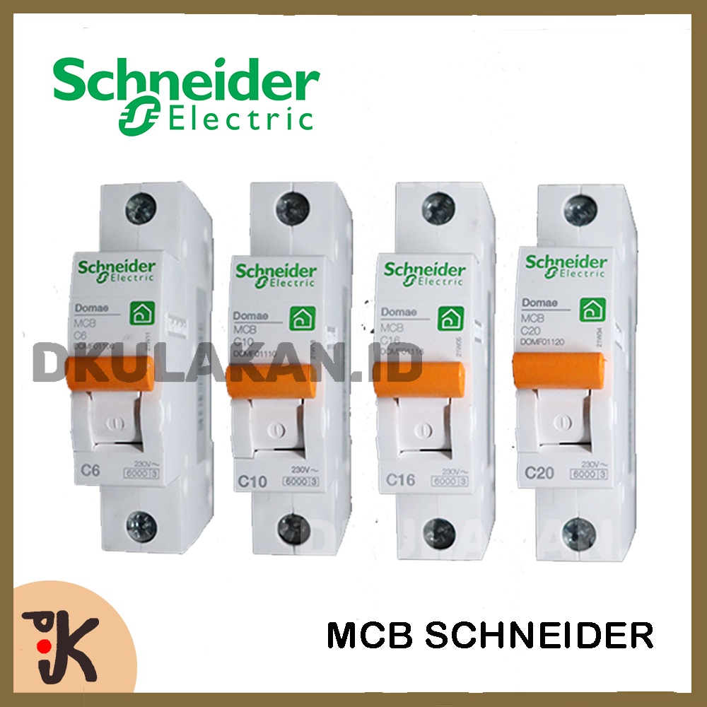 Jual MCB SCHNEIDER 1 PHASE 6A, 10A, 16A, 20A MINIATURE CIRCUIT BREAKER 1P C6, C10, C16, C20 ...