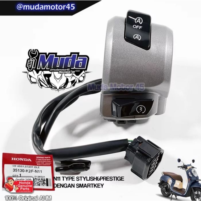 Jual SWITCH ASSY START SCOOPY 2021 35130-K2F-N10-N11 HOLDER KANAN ...