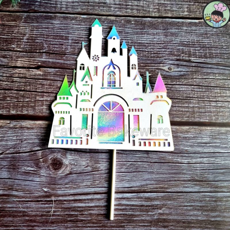 Jual Topper Cake Castle Paper Hiasan Kue Istana Menara Bahan Kertas ...