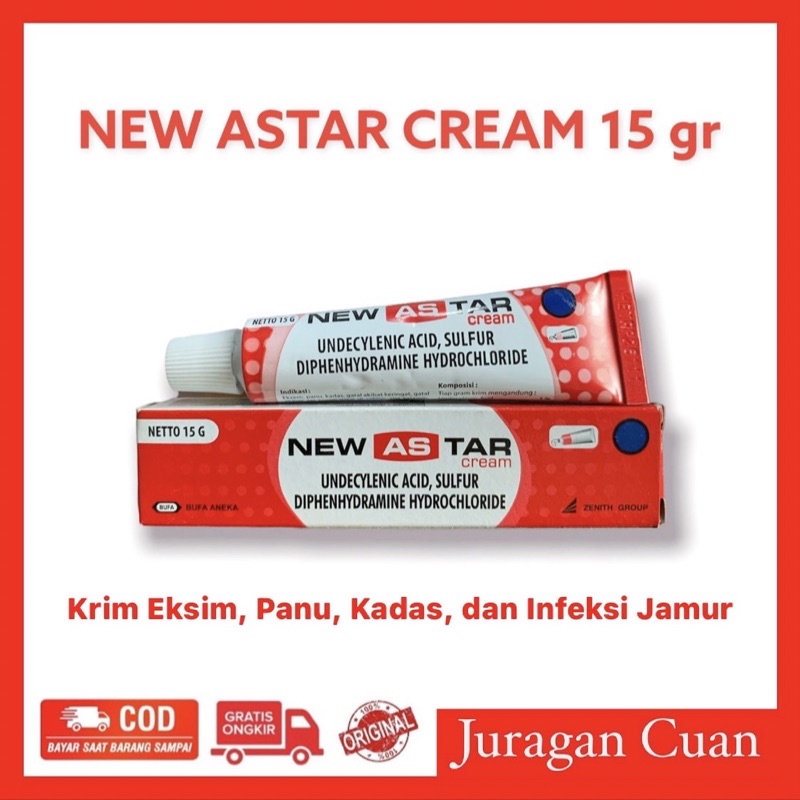 Jual NEW ASTAR CREAM 15 gr / SALEP GATAL-GATAL EKSIM PANU KADAS INFEKSI ...
