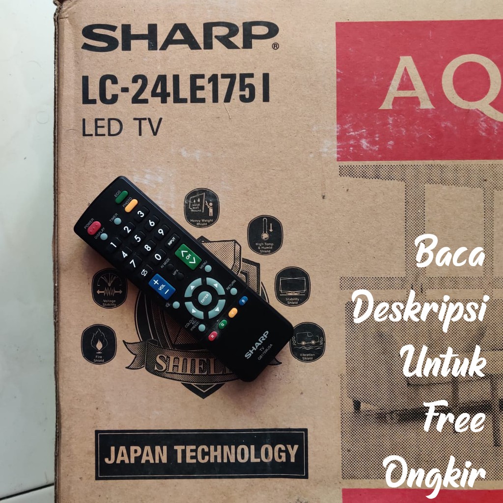 Jual Remote TV LED Sharp LC-24LE175I 24 Inch | Shopee Indonesia