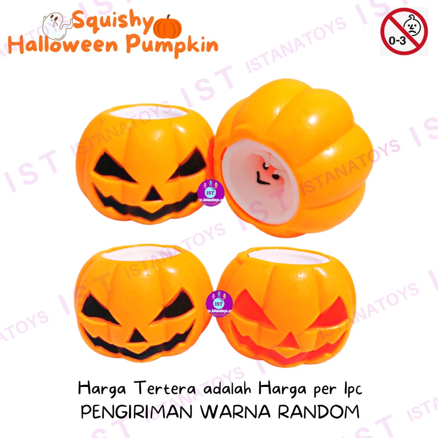 Jual Mainan Anak Squishy Labu Pumkin Haloween Hantu Lucu Cup Anti ...