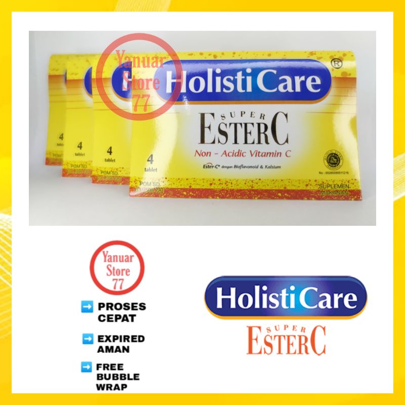 Jual Holisticare Super Ester C Vitamin C Strip Isi 4 / Vitamin C / Daya ...