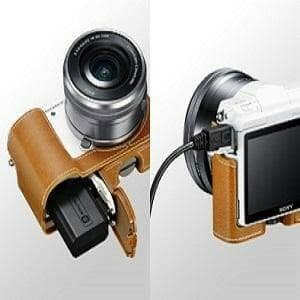 Jual kameracase- half case leather sony a5000 a5100 a6000 new sony ...
