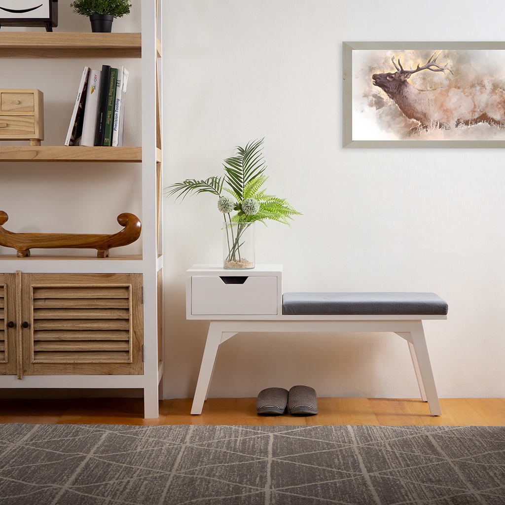 Jual Isiruma - Kursi Kayu Bench / Stool Minimalis Dengan Laci JOCELYN ...