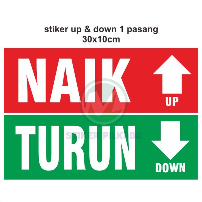 Jual STIKER VINYL TURUN NAIK 30X10CM | Shopee Indonesia