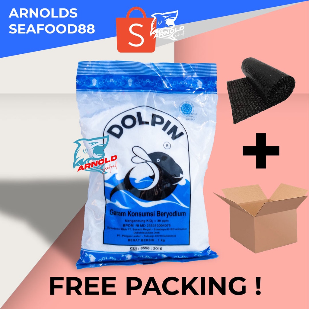 Jual Garam Dolphin Meja 500 gram / Garem Dolpin Beryodium | Shopee ...
