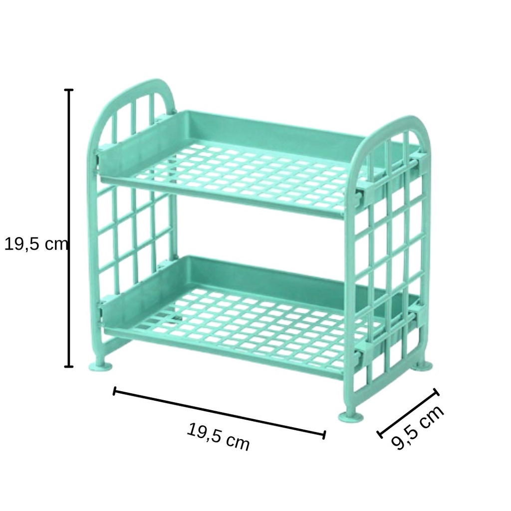 Jual Rak Meja Plastik Mini 2 Tingkat Multifungsi Rak 2 Susun Rak Meja ...