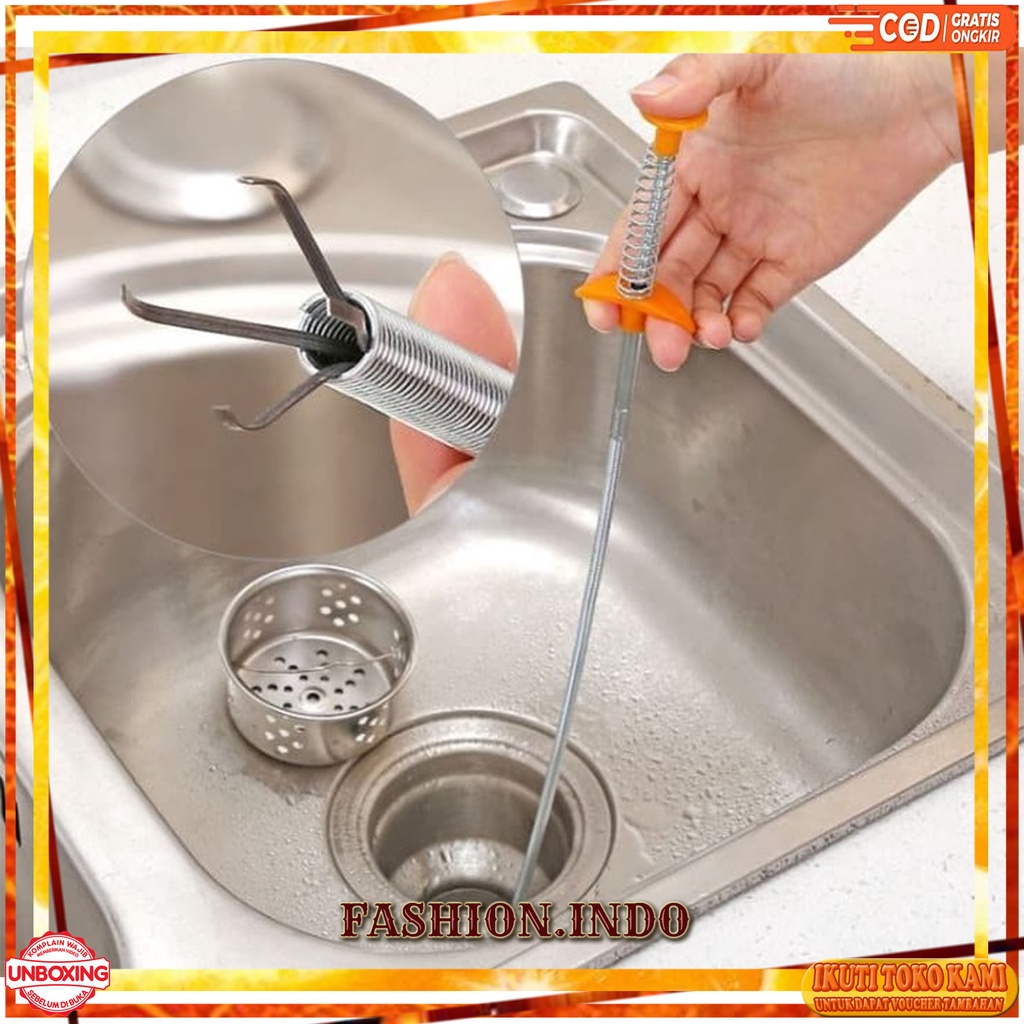 Jual KAWAT PEMBERSIH SALURAN PIPA YANG MAMPET PENCAPIT KOTORAN SALURAN WASTAFEL FASHION | Shopee ...
