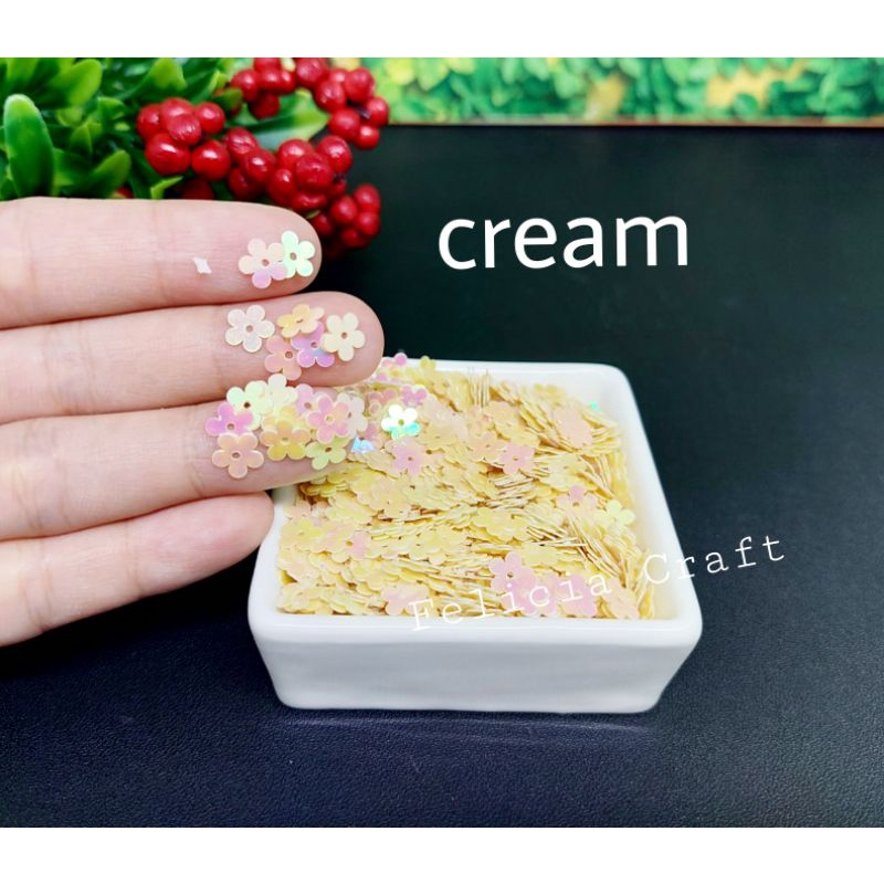 Jual 10gr. Payet manik sequin ramboci bunga 6mm | Shopee Indonesia