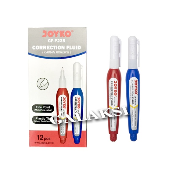 Jual [ BOX / 12 PCS ] Correction Fluid / Cairan Koreksi / Tip Ex Cair ...
