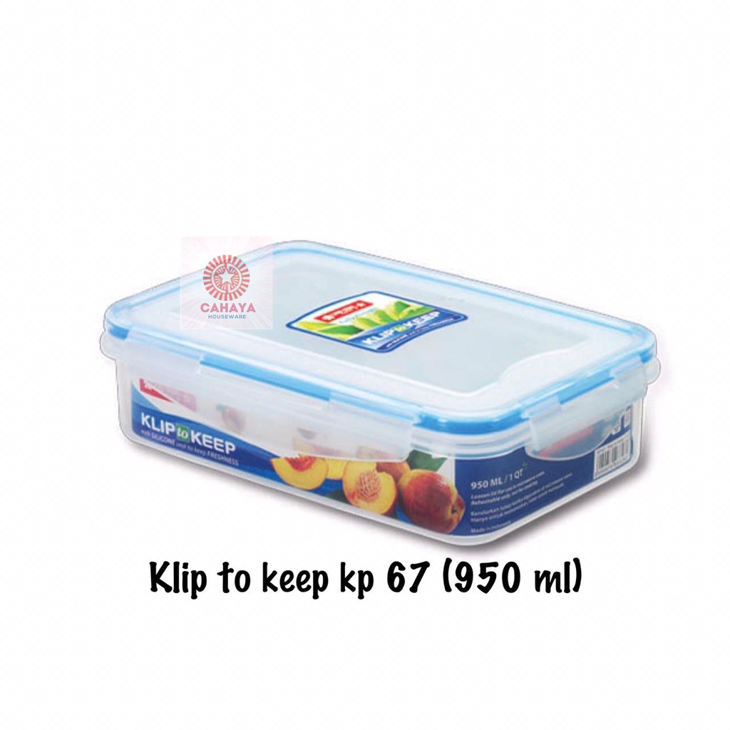 Jual LION STAR Klip To Keep 950ml KP-67 Toples Lock/ Kotak Makan/ Lunch ...