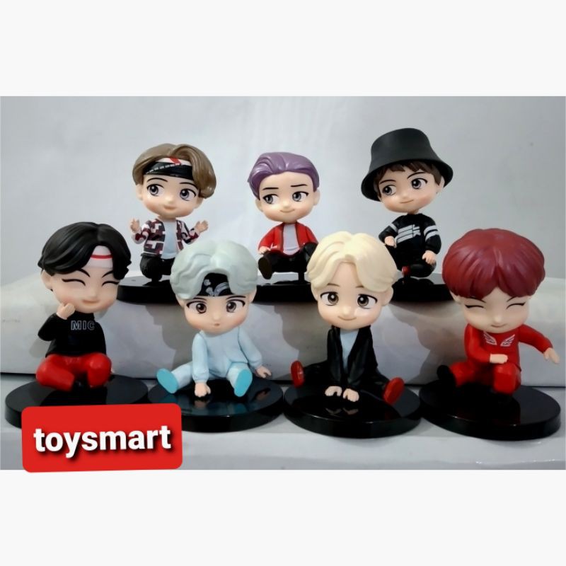 Jual figure bts tiny tan duduk BTS idol KPOP action figure set 7 | Shopee Indonesia