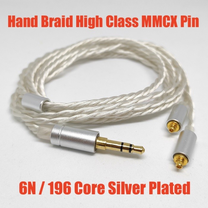 Jual High End Premium Custom Hand Braid MMCX Pin Cable 6N Silver Plated | Shopee Indonesia